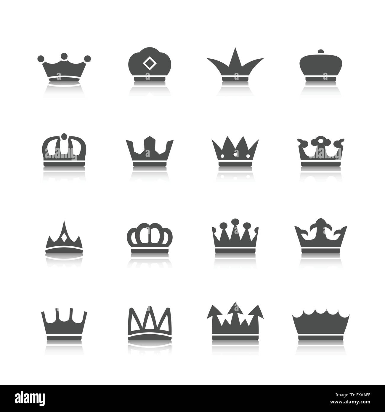 Crown Icons Set Stock Vector Image & Art - Alamy