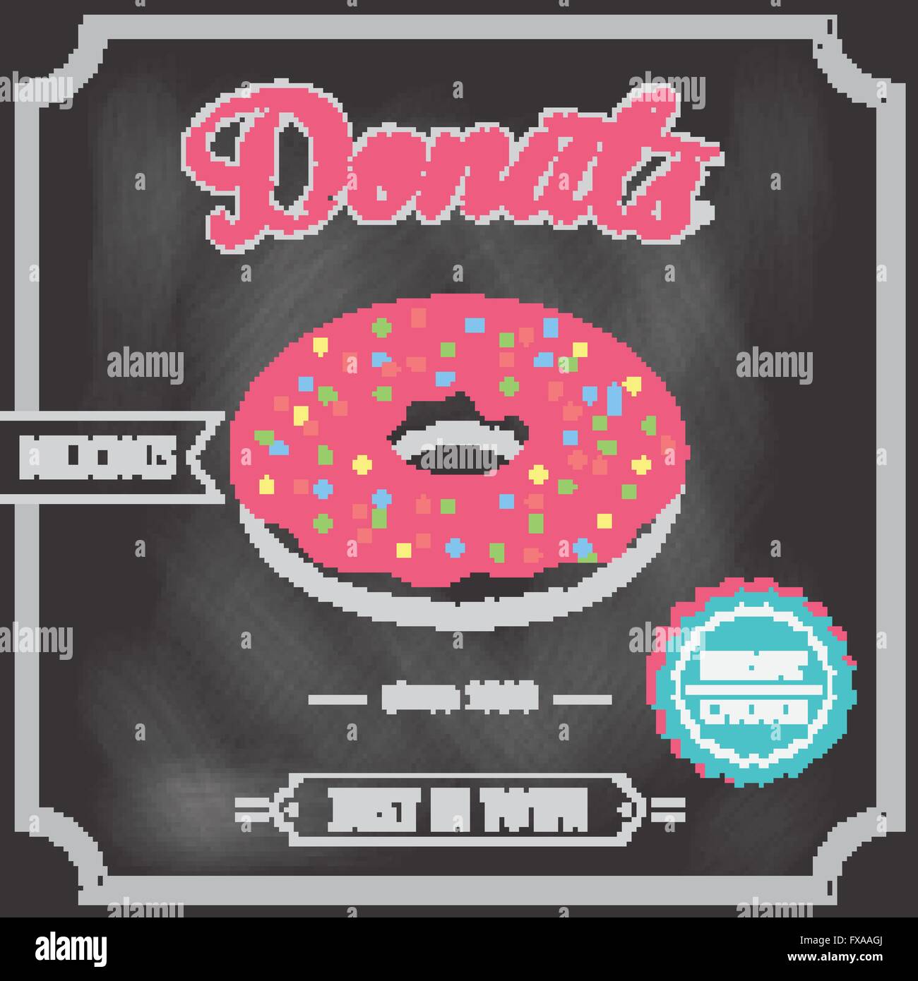 Donut retro poster Stock Vector Image & Art - Alamy