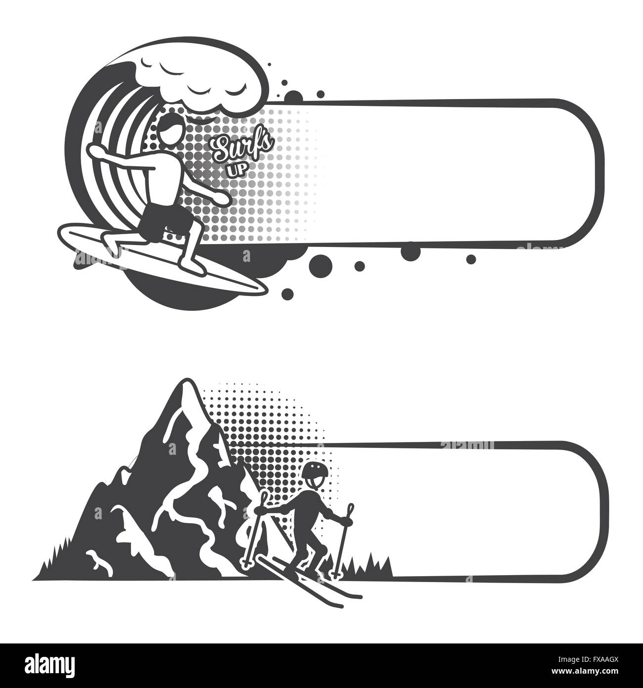 Extreme sports banners set Stock Vector Image & Art - Alamy