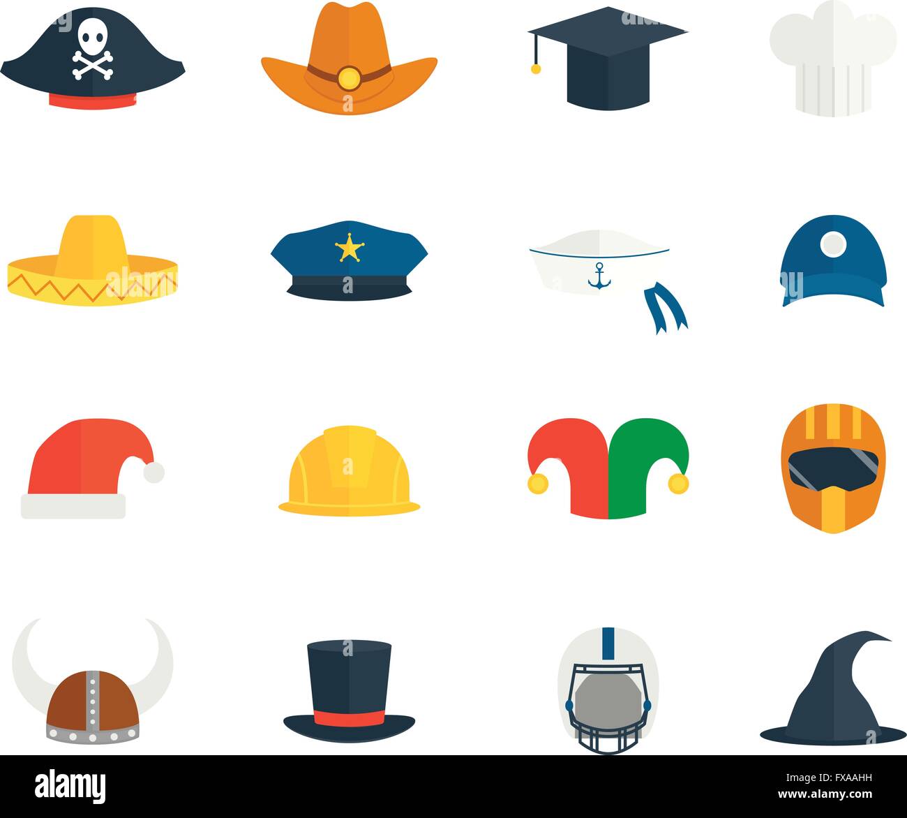 Icons hat set Stock Vector Image & Art - Alamy