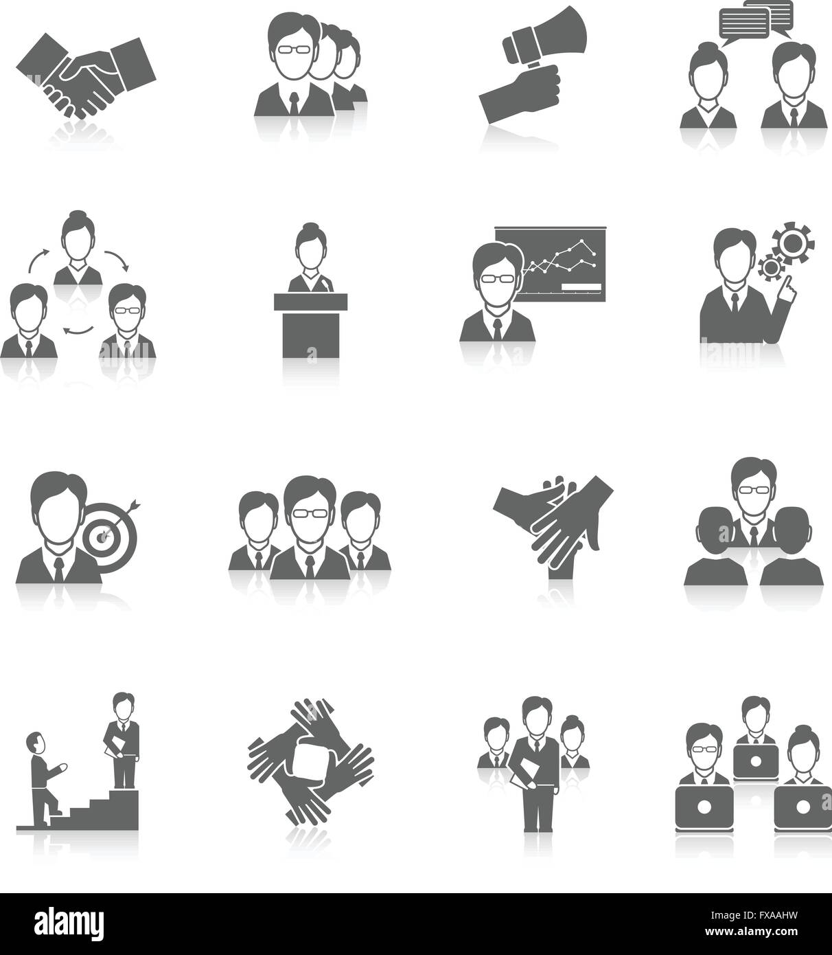 Collection business teamwork icons Stock Vector Images - Alamy
