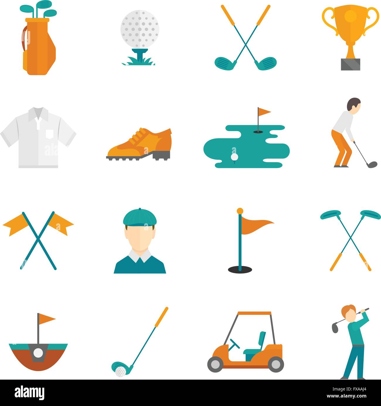 Golf icons set Stock Vector Image & Art - Alamy