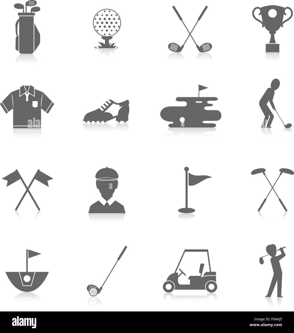 Golf icons set Stock Vector Image & Art - Alamy