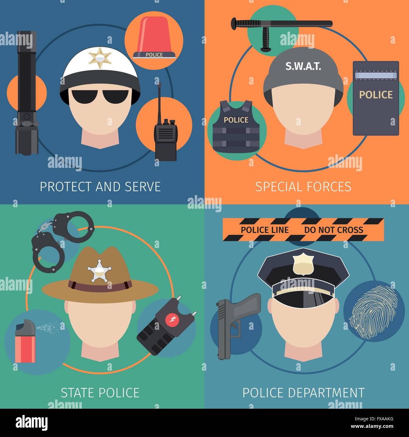 Police state protect Stock Vector Images - Alamy