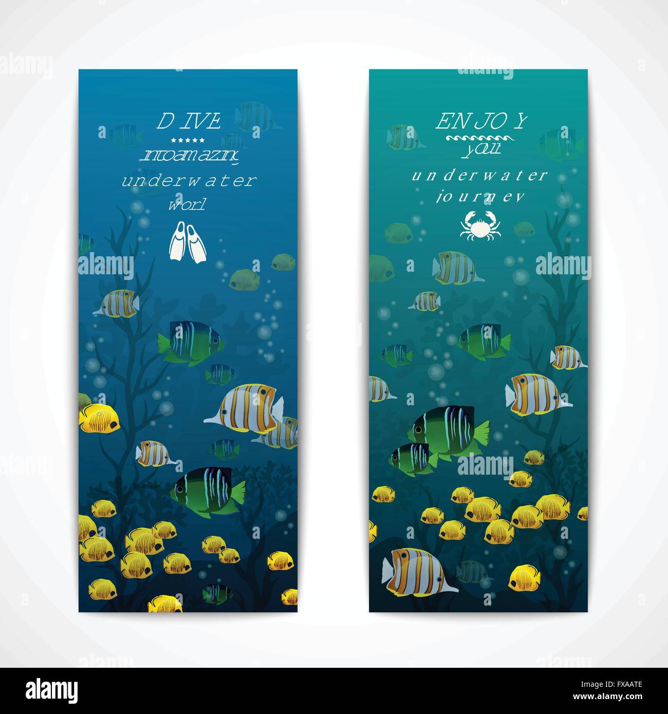 Diving vertical banners Stock Vector Image & Art - Alamy