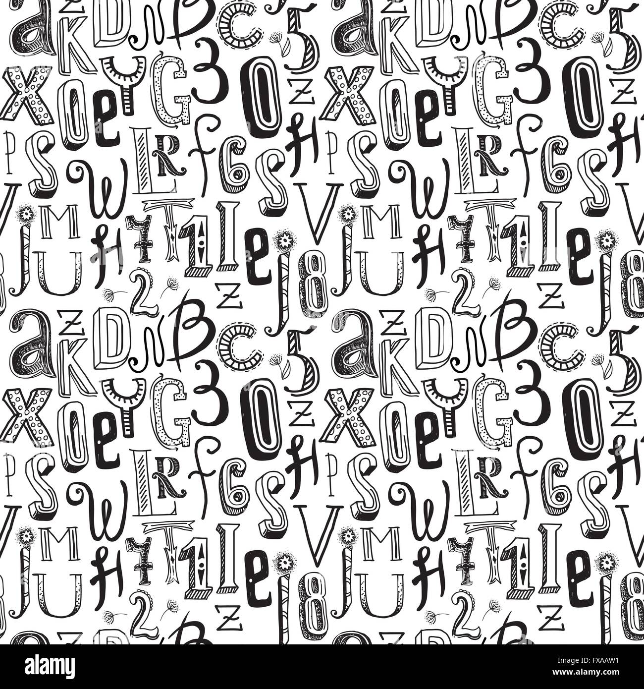 Alphabet calligraphy writing pen Black and White Stock Photos & Images ...