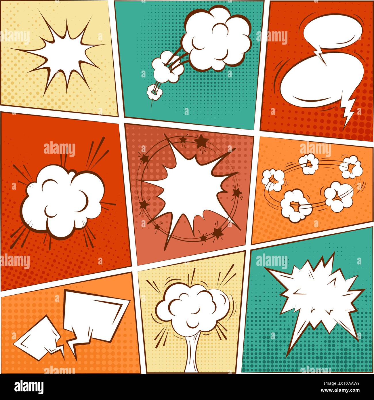 Comic text bubble blank Stock Vector Image & Art - Alamy