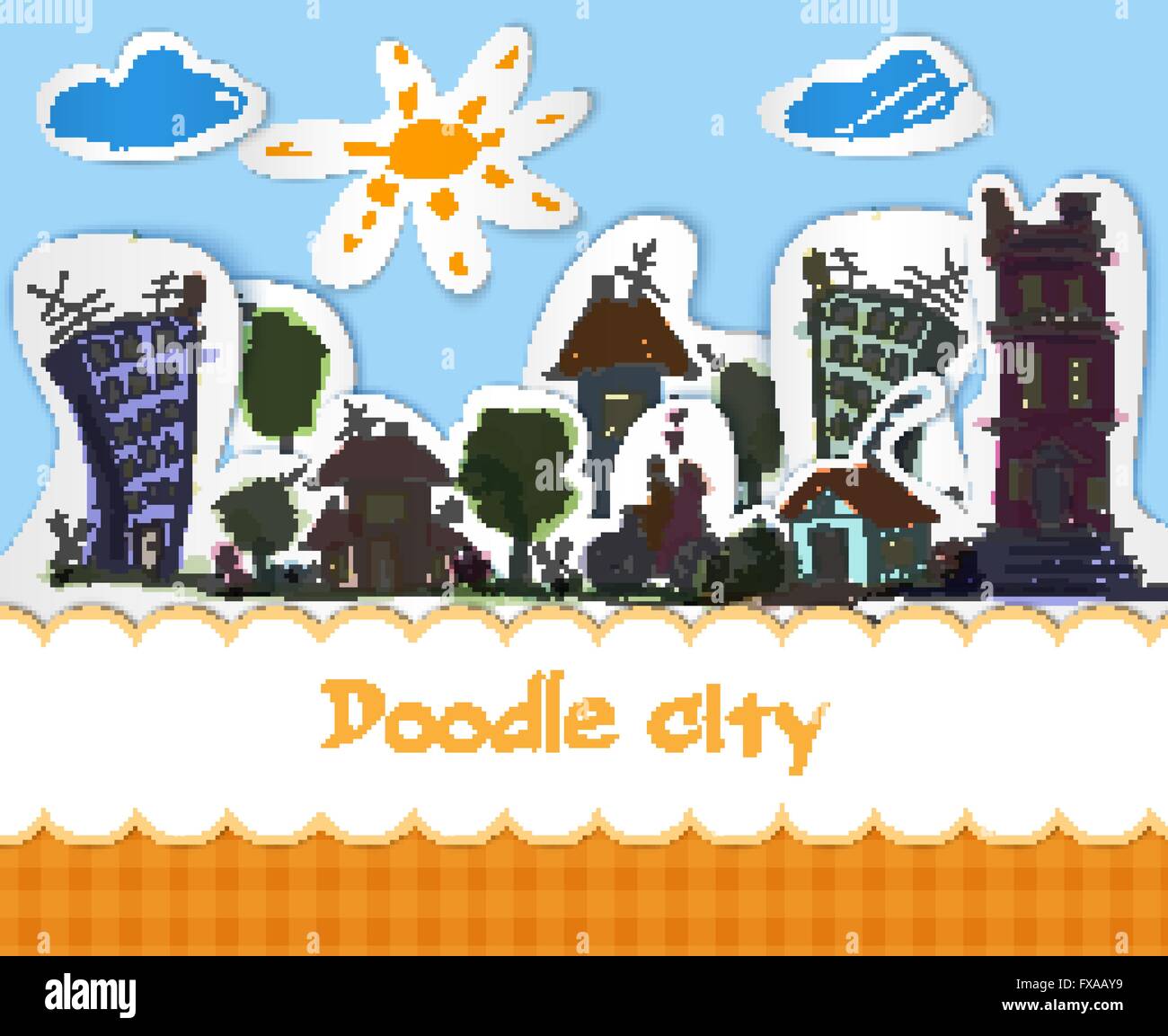 Old sky scraper Stock Vector Images - Alamy