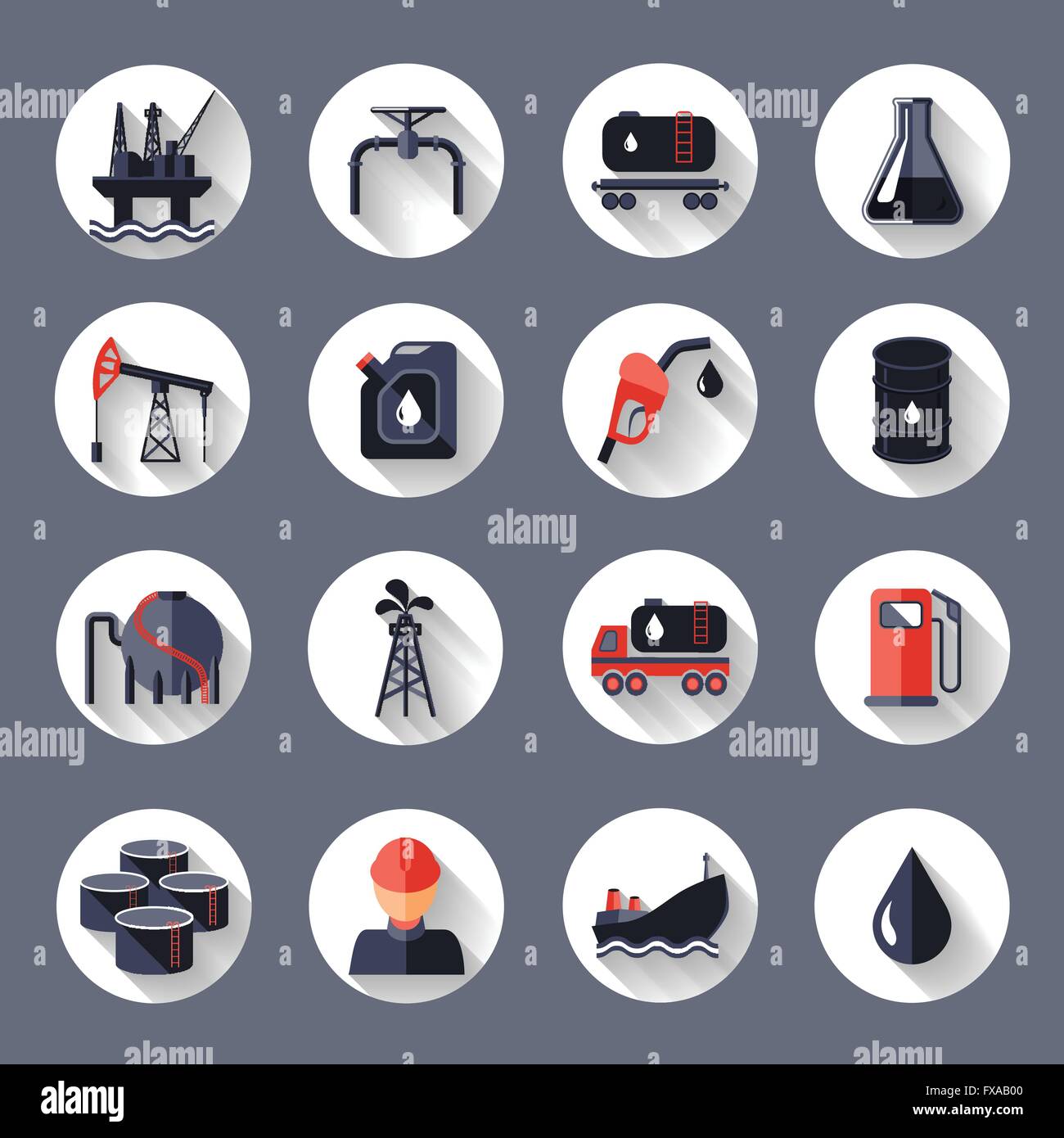 Oil industry icons set Stock Vector Image & Art - Alamy