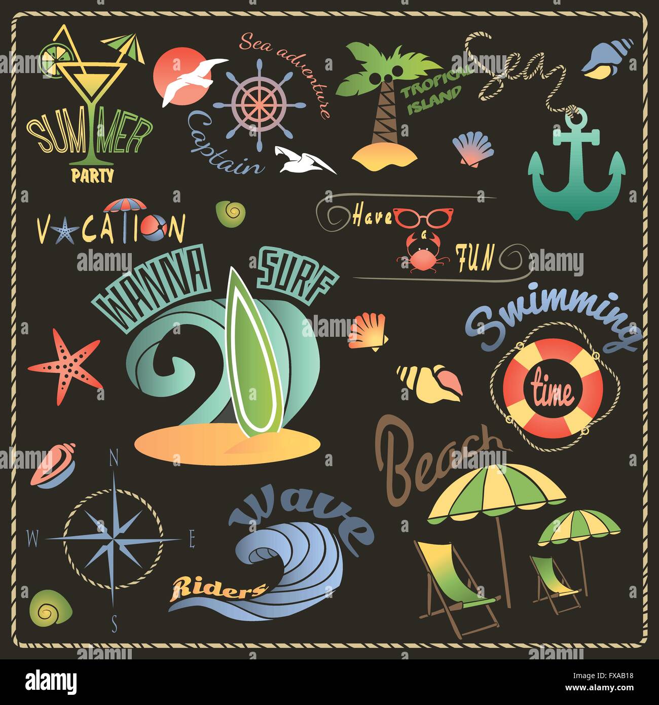 Travel labels set Stock Vector Image & Art - Alamy