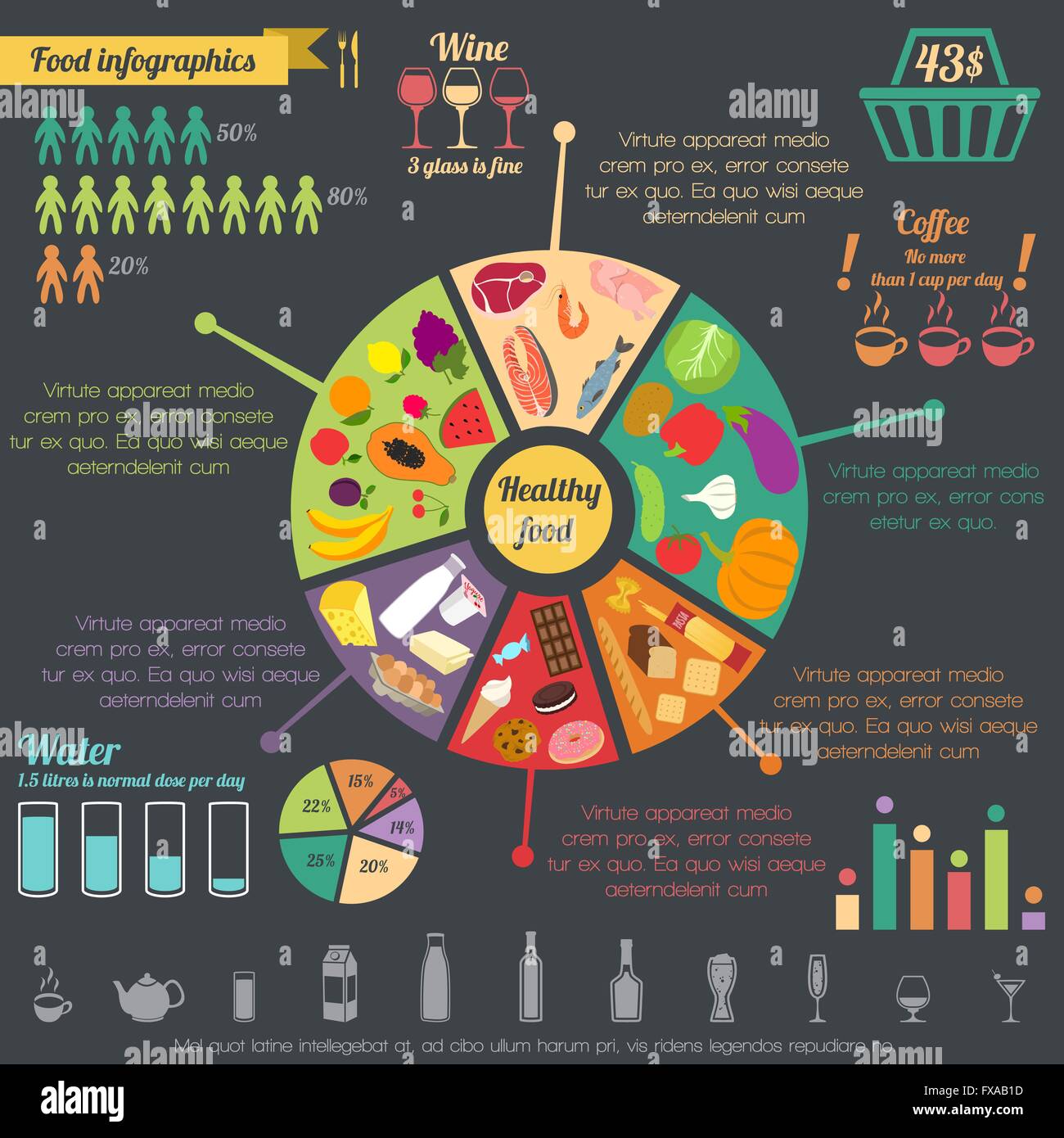 Healthy food infographic Stock Vector Image & Art - Alamy