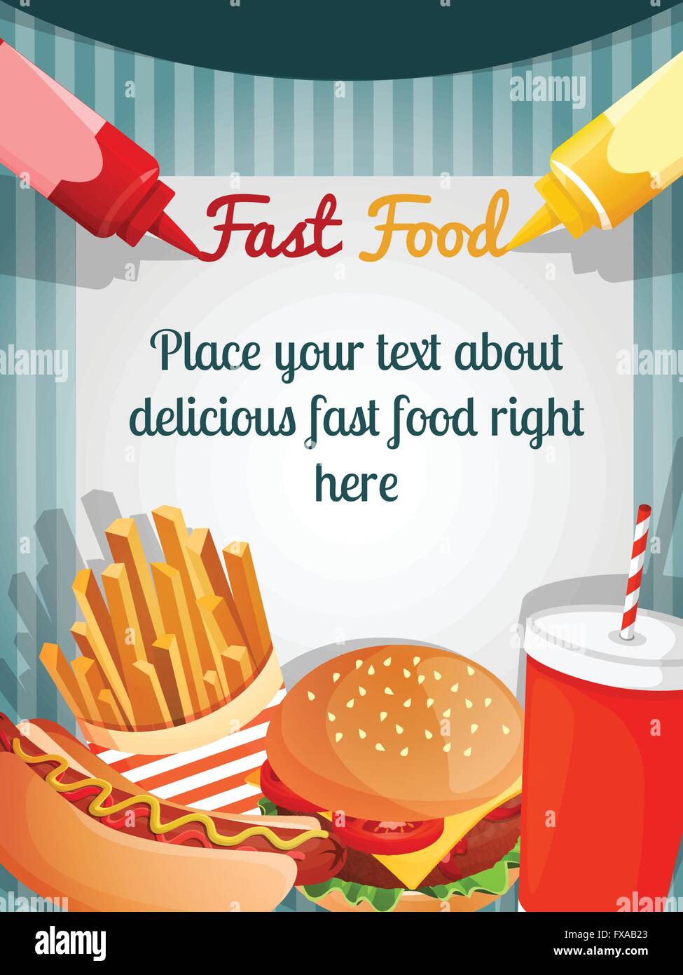Fast food menu poster Stock Vector Image & Art - Alamy