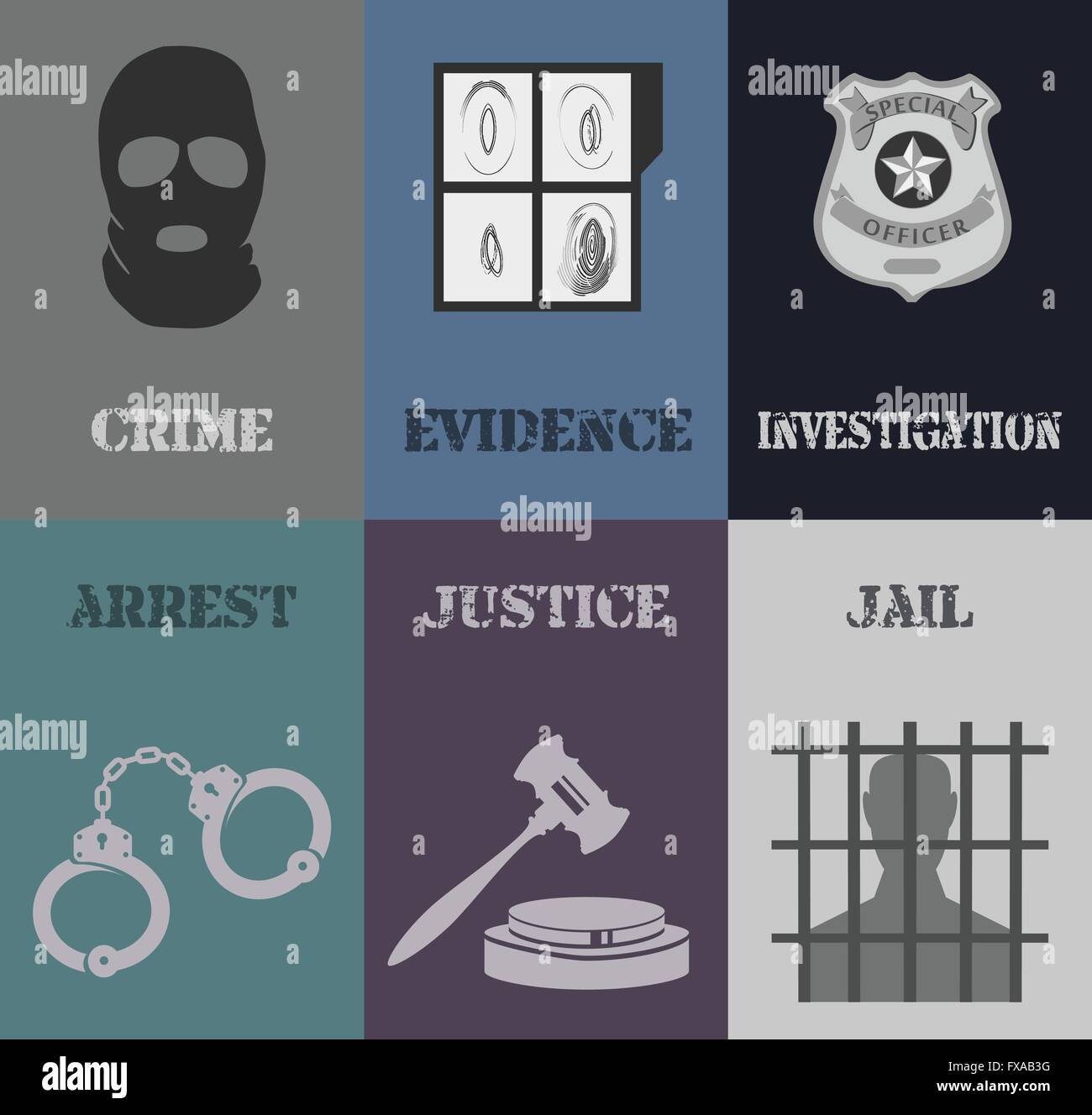 Police mini posters Stock Vector Image & Art - Alamy