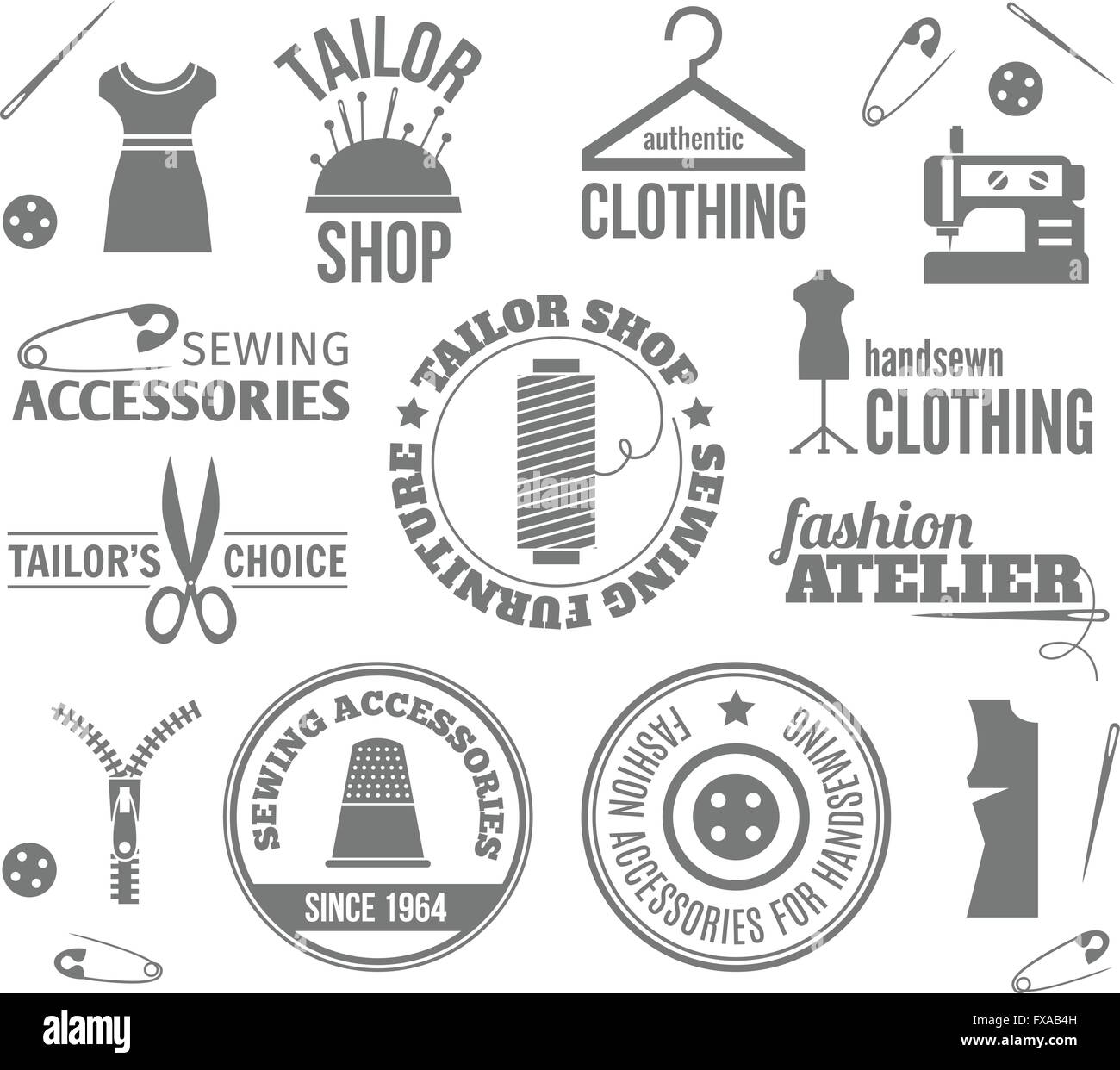 Sewing Equipment Labels Stock Vector Image Art Alamy sewing-equipment-labels-stock-vector-image-art-alamy