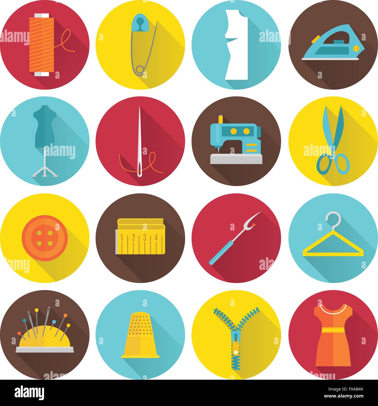 Sewing Equipment Icons Stock Vector Image & Art - Alamy