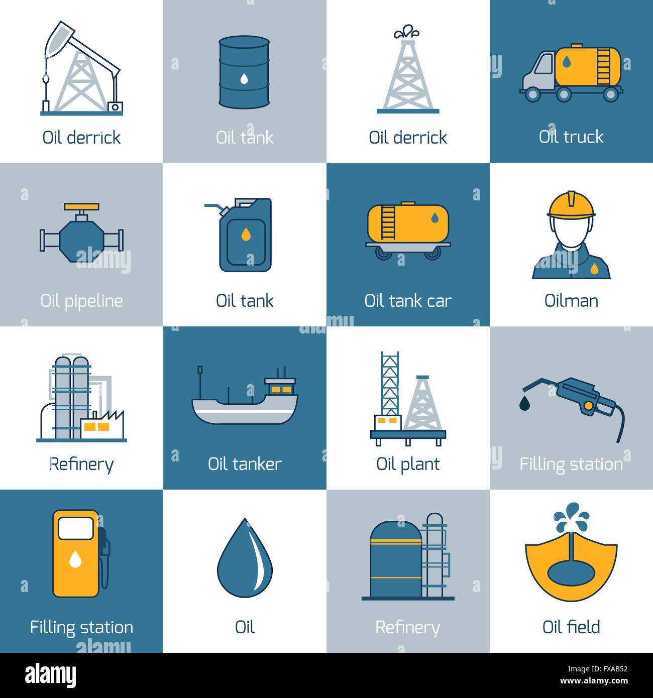 Oil Icons Flat Line Stock Vector Image & Art - Alamy