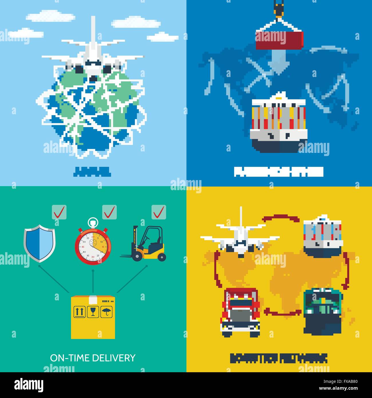 Supply chain logistics computer Stock Vector Images - Alamy