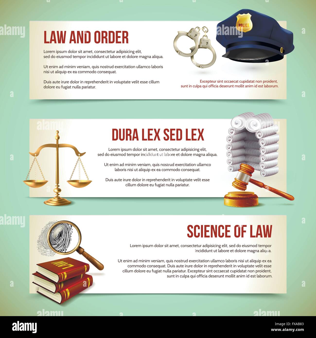 Law horizontal banners Stock Vector Image & Art - Alamy