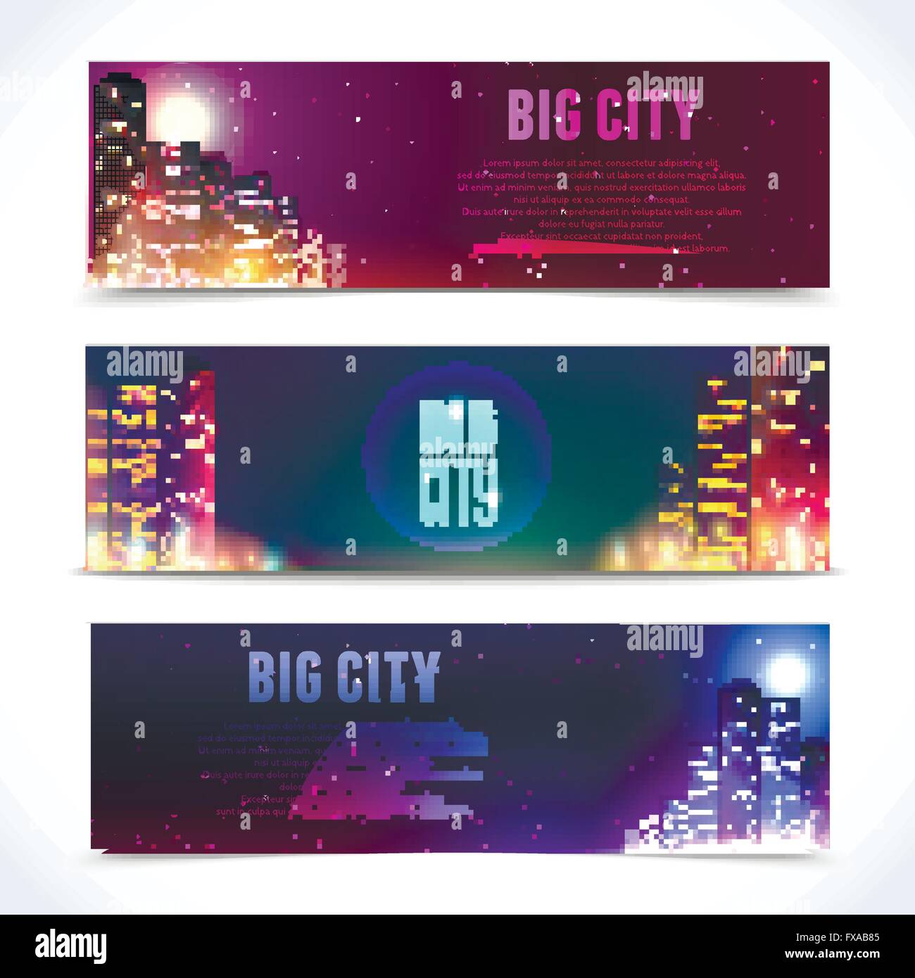 City at night horizontal banners Stock Vector Image & Art - Alamy