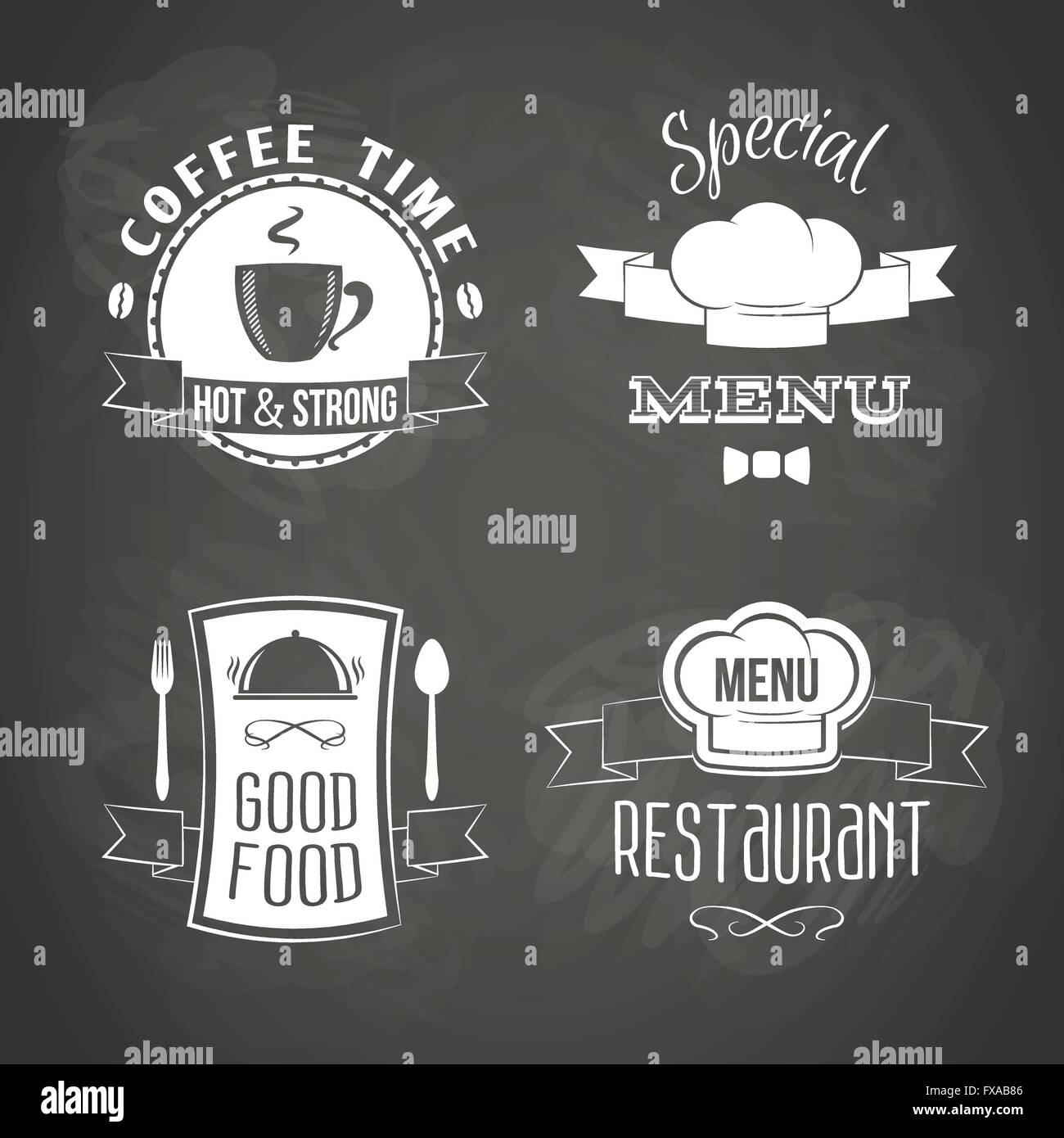 Restaurant menu emblems set Stock Vector Image & Art - Alamy