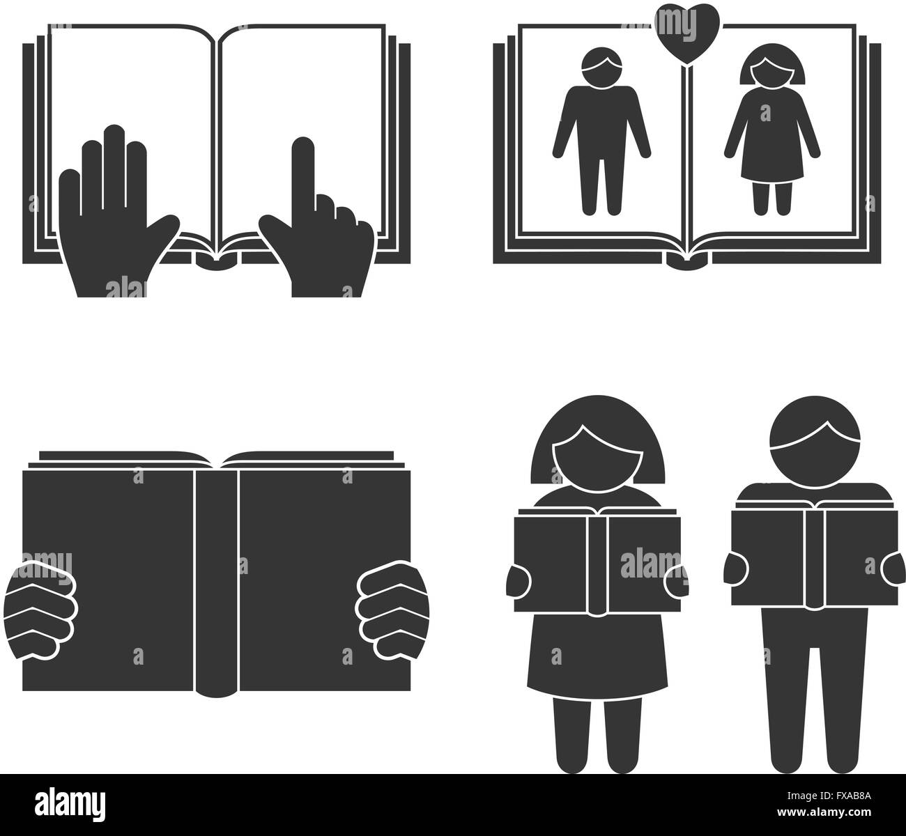 Black student point book girl study hi-res stock photography and images ...