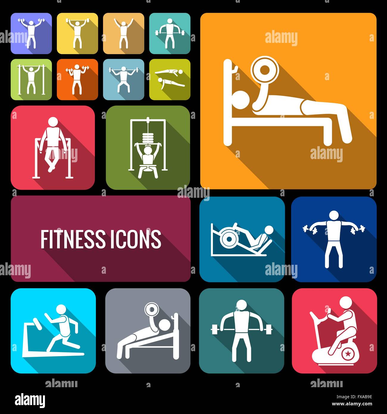 Sit icons collection hi-res stock photography and images - Alamy