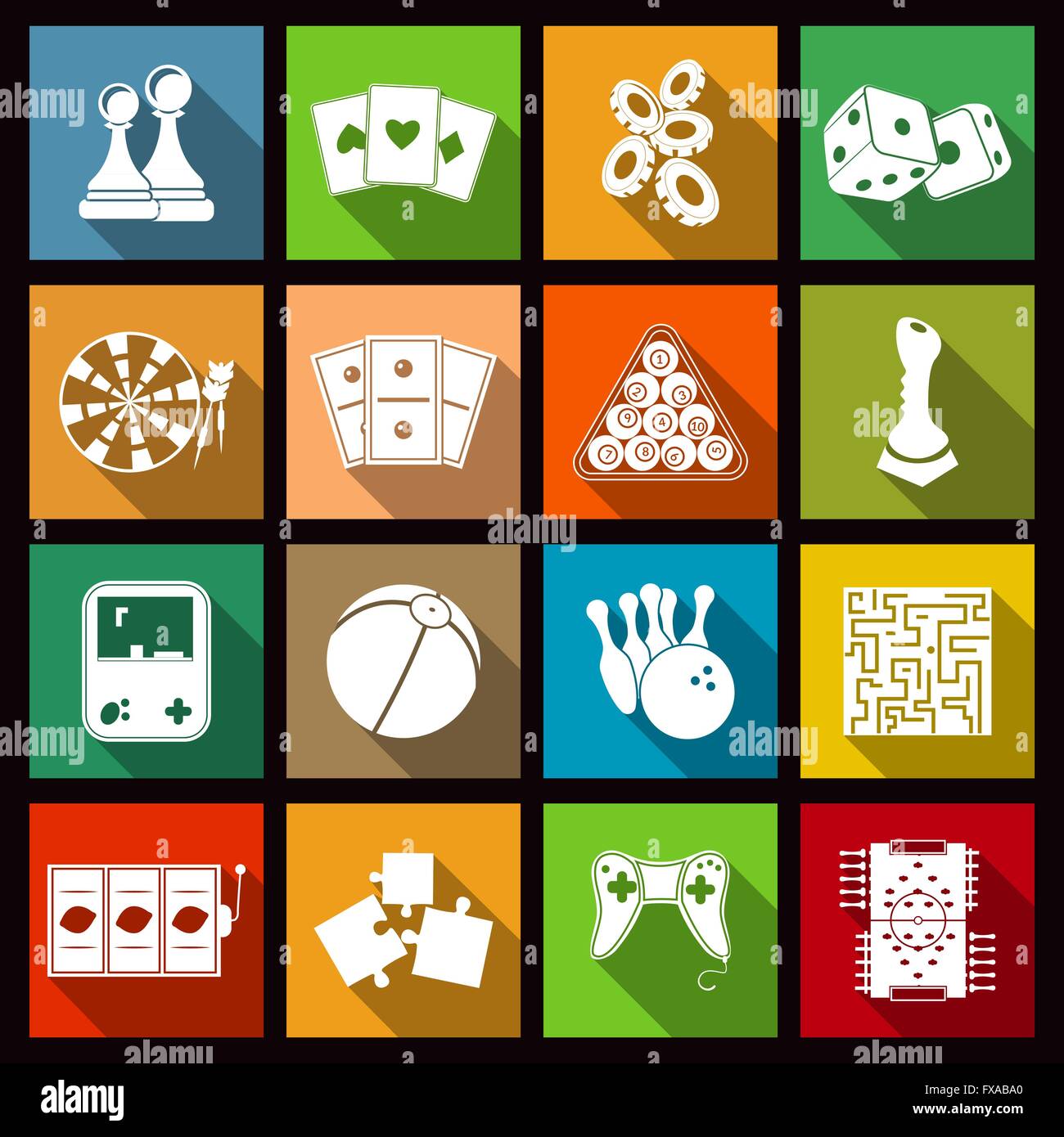 Game Icons Set Stock Vector Image & Art - Alamy
