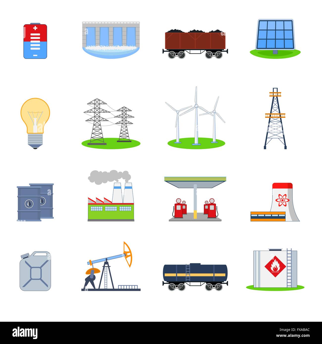 Energy icons set Stock Vector Image & Art - Alamy
