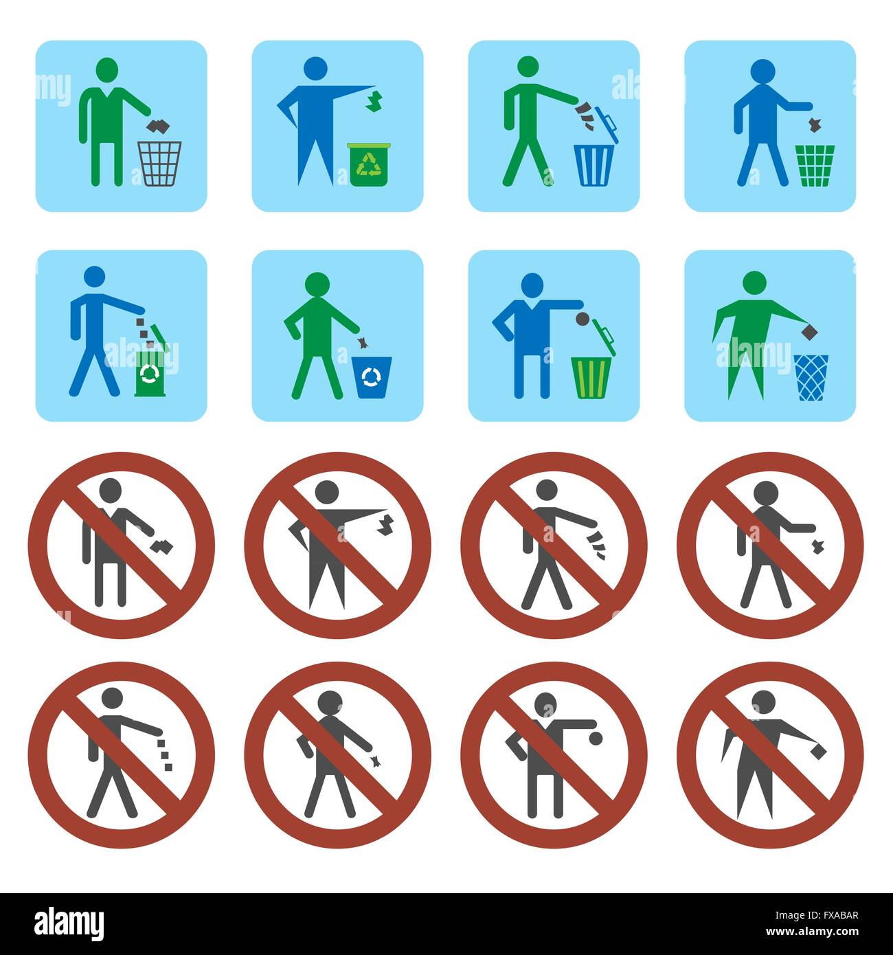 Litter icons set Stock Vector Image & Art - Alamy