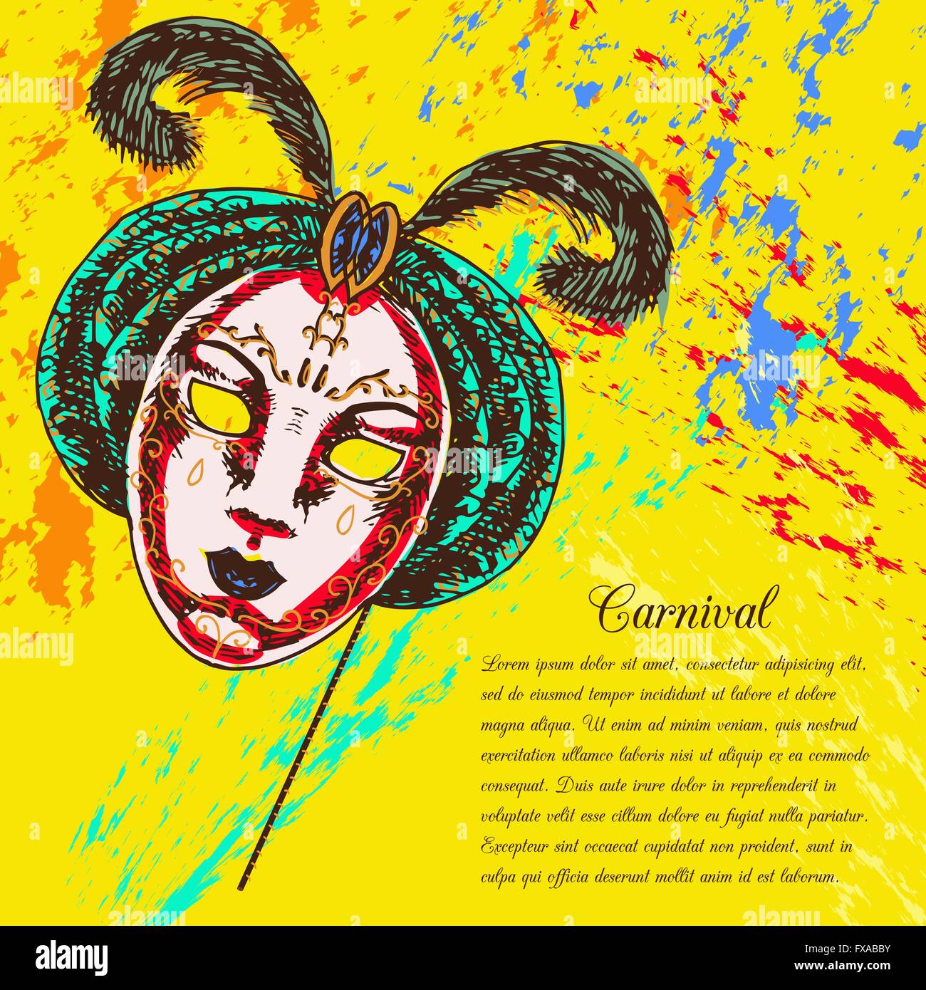 Venetian carnival mask Stock Vector Image & Art - Alamy