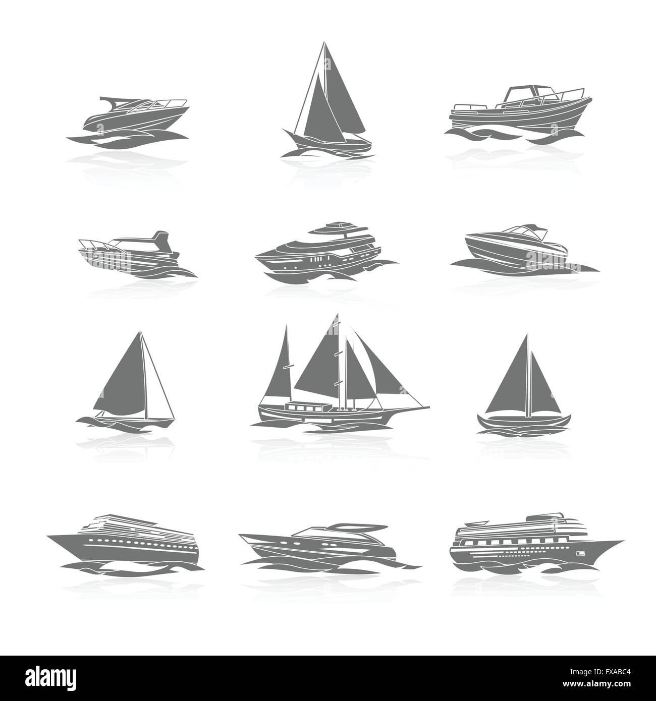 Boats motor yacht cruiser Stock Vector Images - Alamy