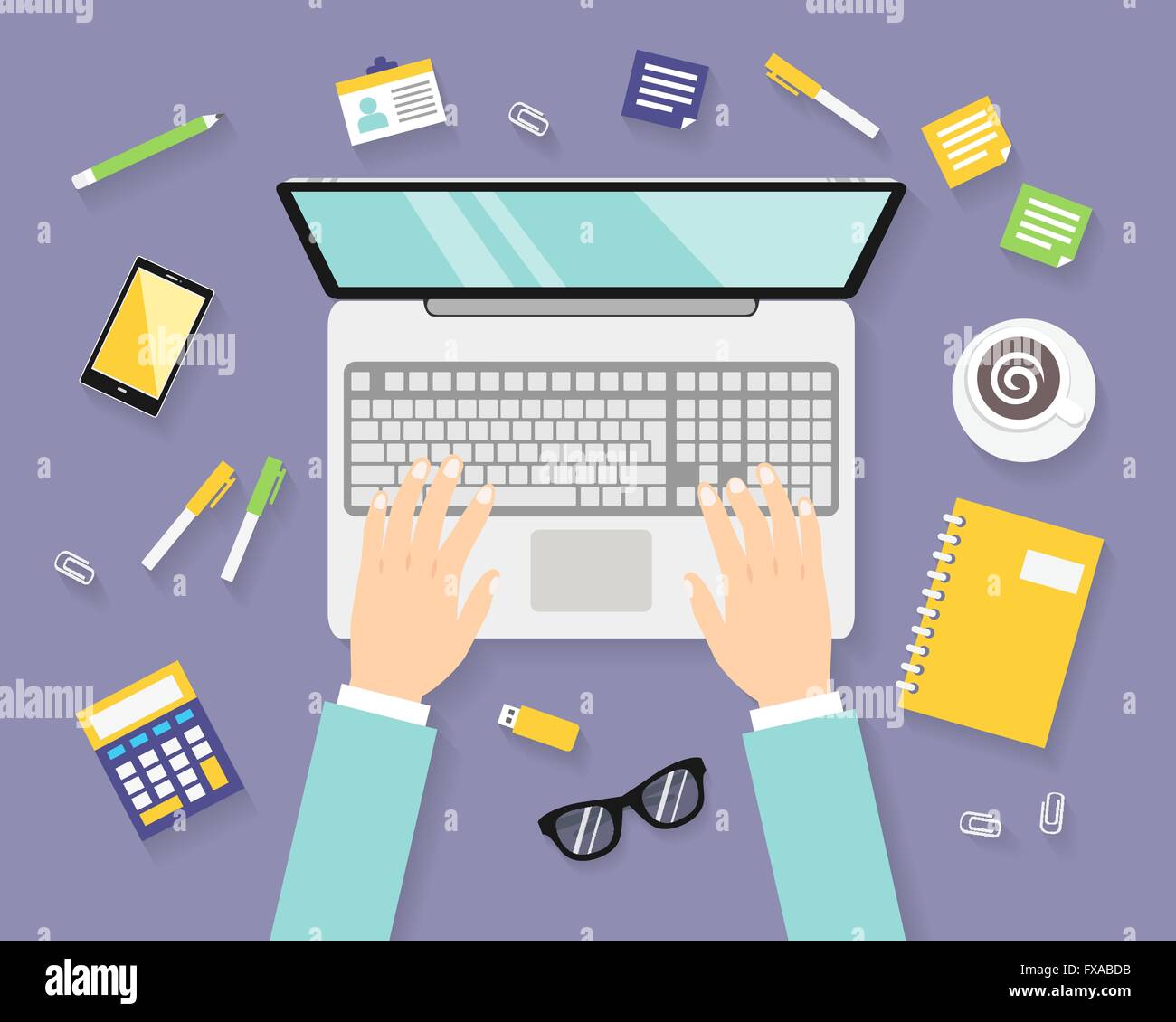 Workday workplace Stock Vector Images - Alamy