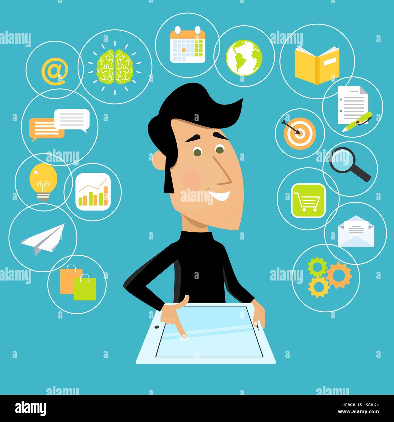 Tablet notes screen tablet Stock Vector Images - Alamy