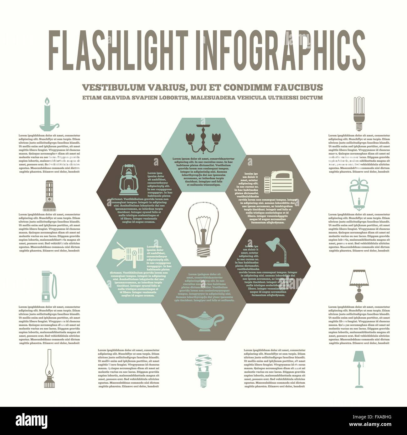 Flashlight and lamps flat infographic Stock Vector Image & Art - Alamy