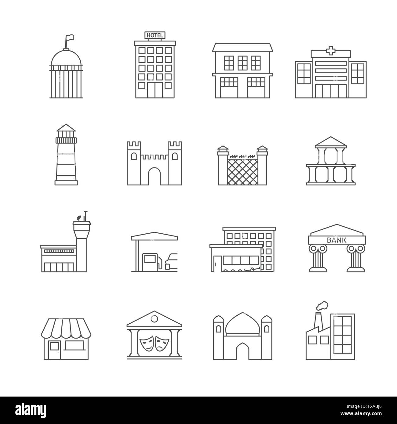 Government Buildings Icons Stock Vector Image & Art - Alamy