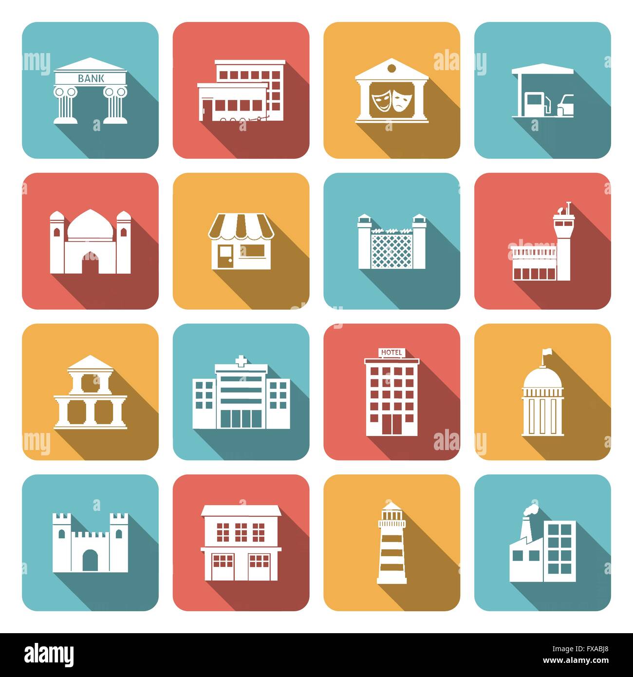Government buildings icons Stock Vector Image & Art - Alamy