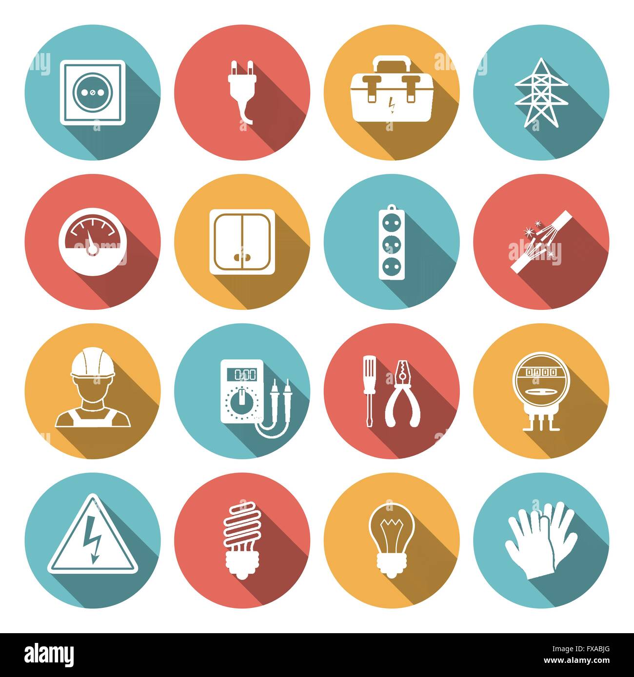 Electricity icon flat Stock Vector Image & Art - Alamy