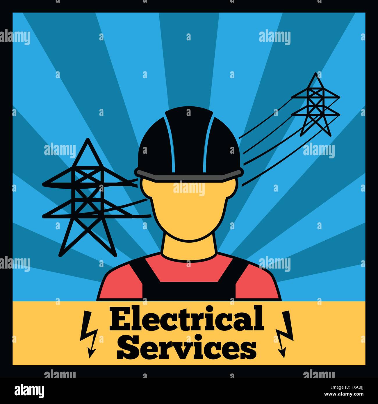 Electricity icon poster Stock Vector Image & Art - Alamy