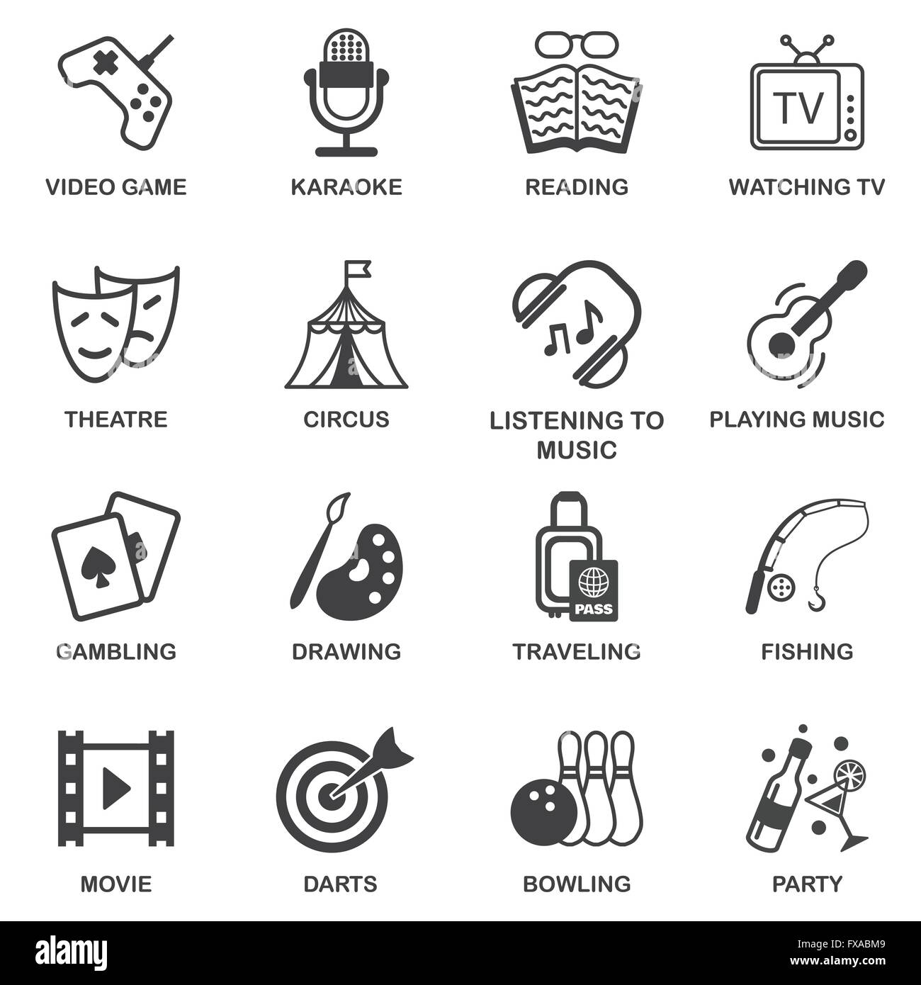 Watching entertainments Stock Vector Images - Alamy