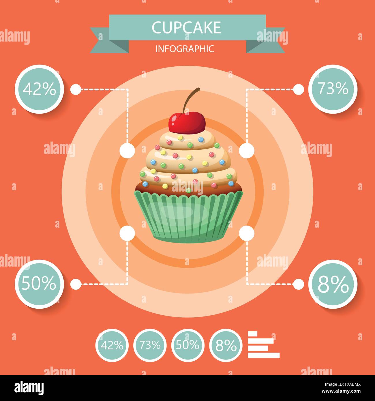 Cupcake infographics set Stock Vector Image & Art - Alamy