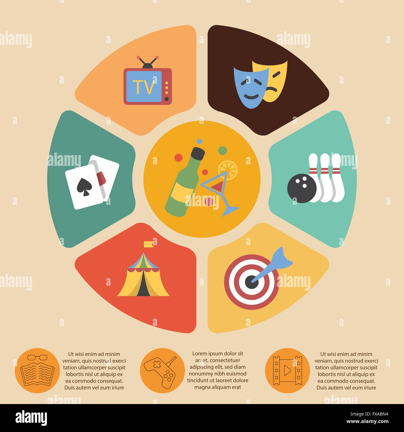 Entertainments infographics set Stock Vector Image & Art - Alamy