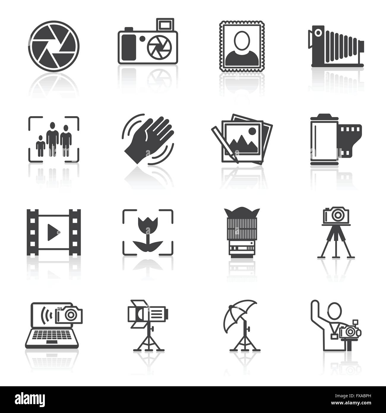 Photography icons black Stock Vector Image & Art - Alamy
