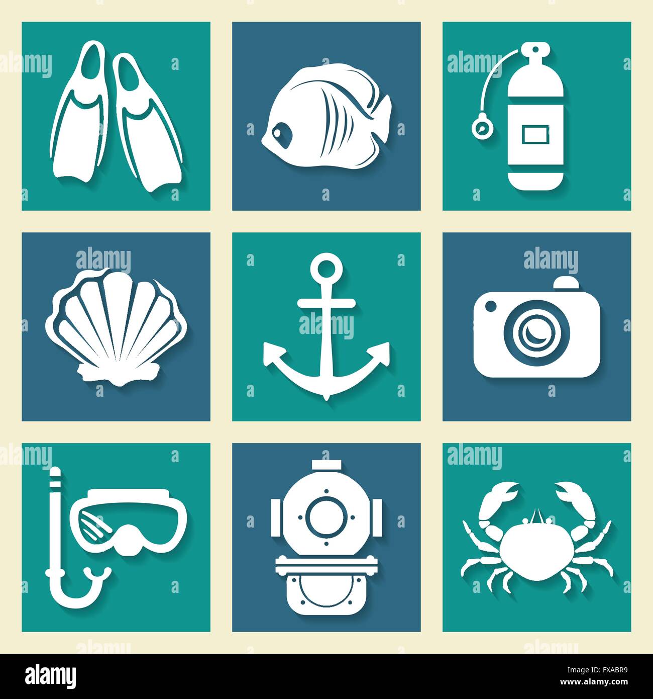 Sea silhouette composition underwater Stock Vector Images - Alamy