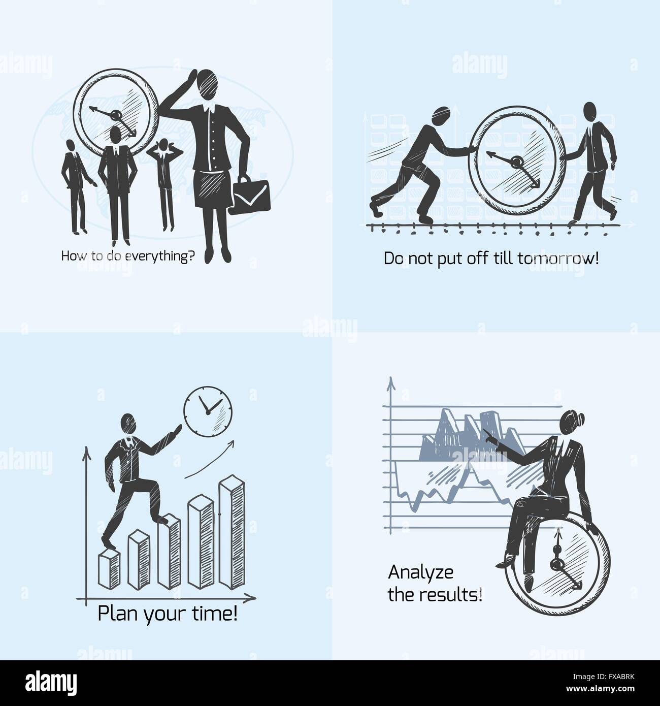 Time management composition sketch Stock Vector Image & Art - Alamy Time management composition sketch Stock Vector Image & Art - Alamy