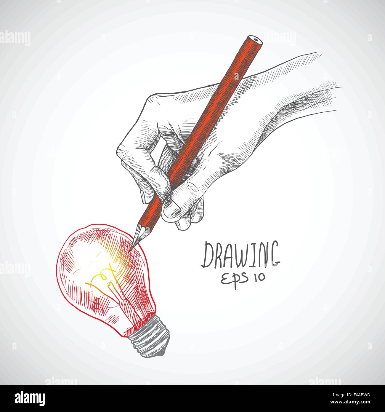 Hand drawing lightbulb Stock Vector Image & Art - Alamy