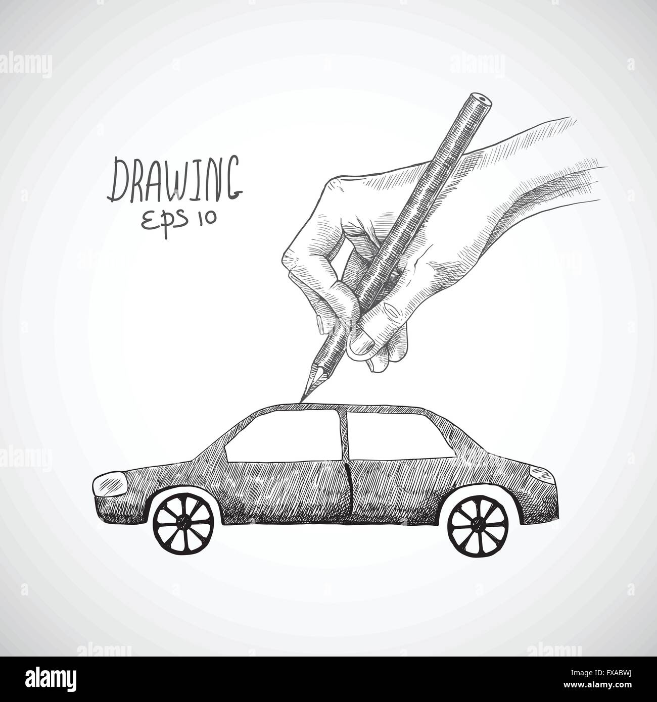 Artist art car Stock Vector Images - Alamy