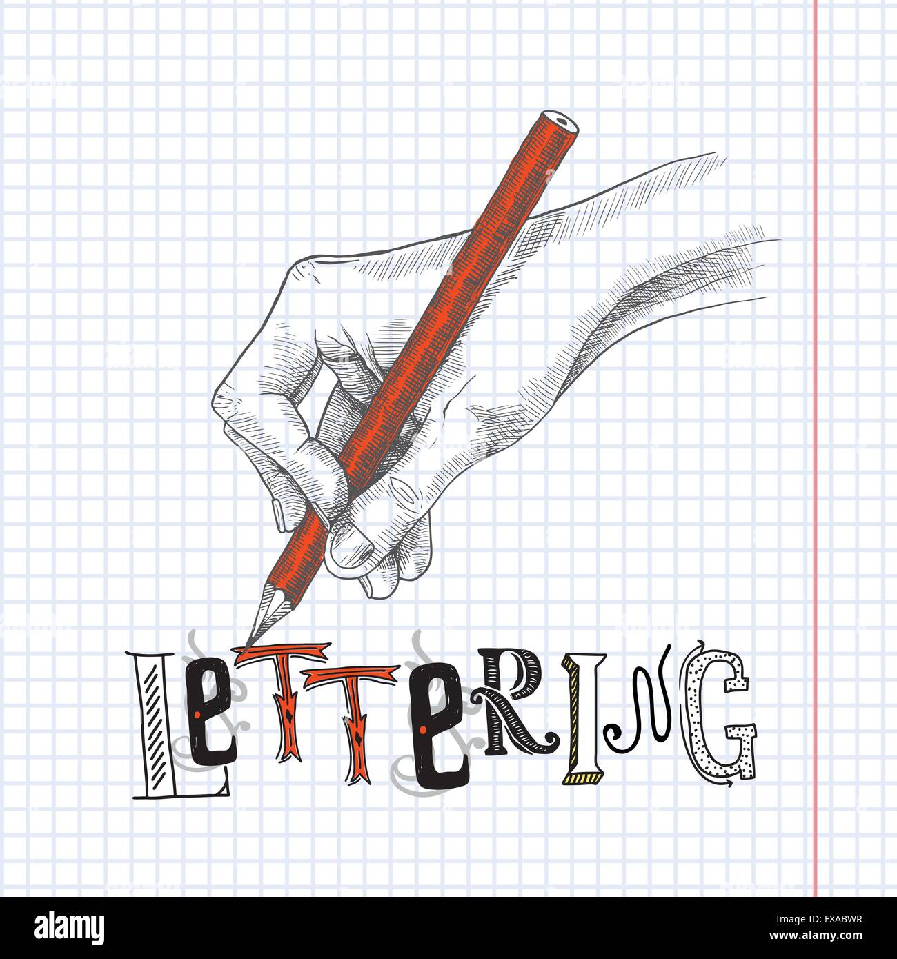 Artist painter drawing black line hi-res stock photography and images ...