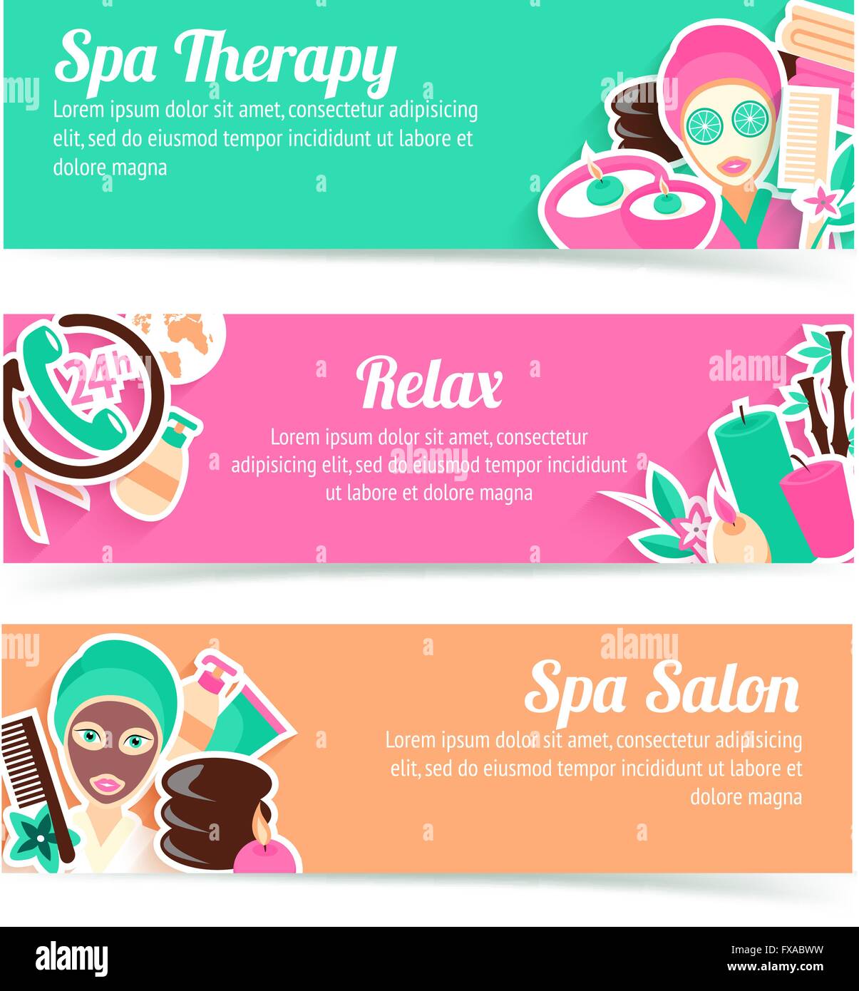 Spa banners set Stock Vector Image & Art - Alamy