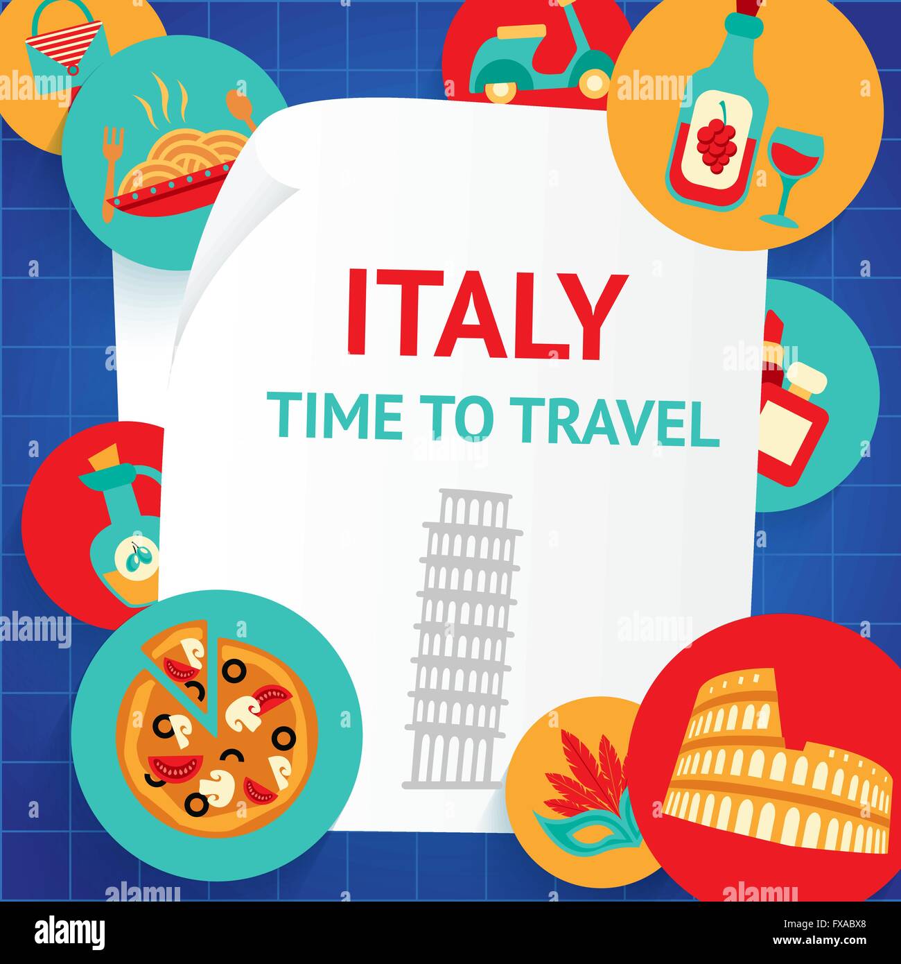 Italy background template Stock Vector Image & Art - Alamy