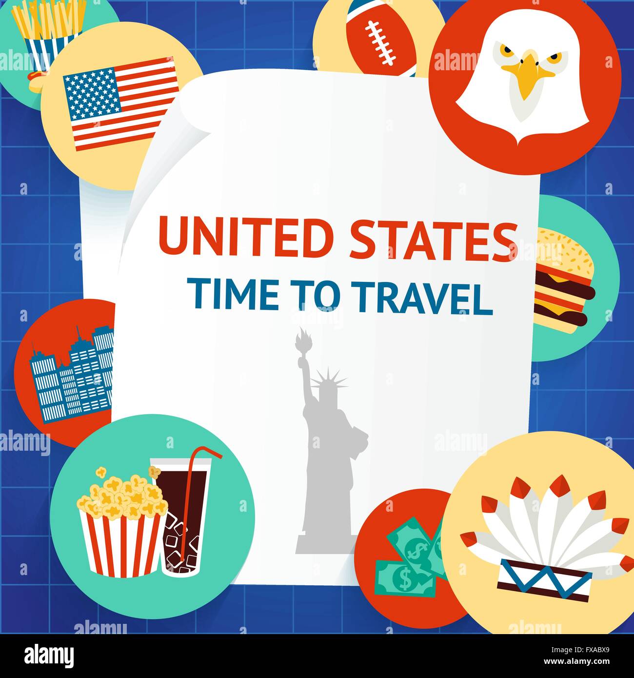 New York USA background template Stock Vector Image & Art - Alamy